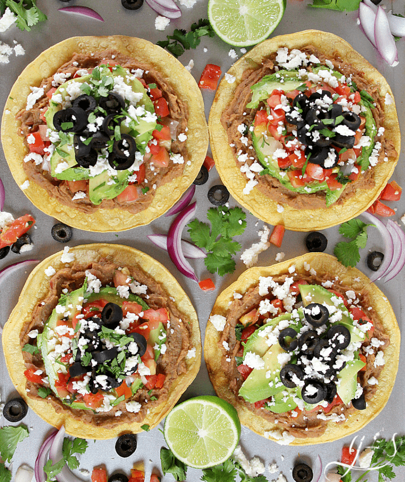 Vegetarian Tostadas (10 Minute Recipe!) - HappiHomemade