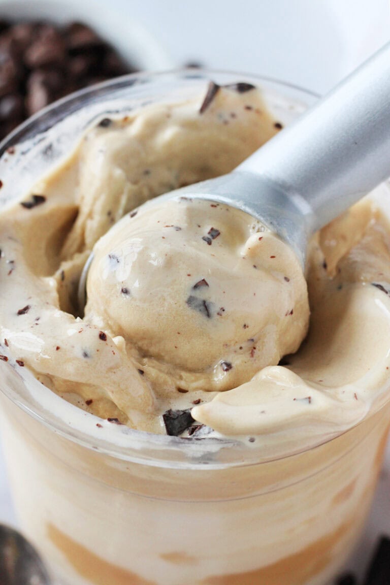 Ninja Creami Espresso Ice Cream with Chocolate Chips - HappiHomemade